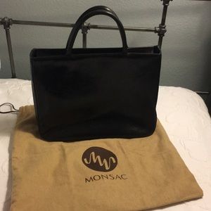 MONSAC Bags | Original Satchel Dark Brown Leather | Poshmark